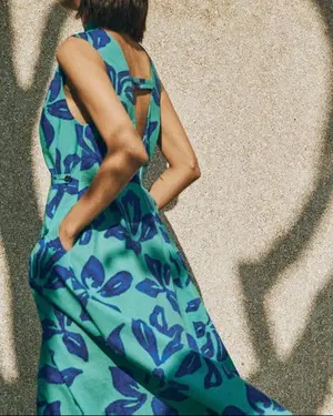 LOST PATTERN Tropical Print Maxi Dress