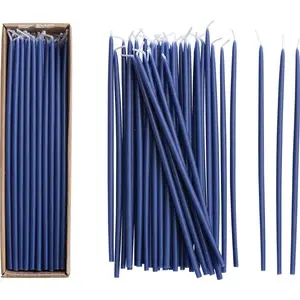 STORIED HOME 36-piece Unscented Thin Taper Candles - Navy