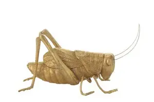STORIED HOME Resin Cricket Figurine - Gold