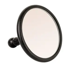 STORIED HOME Wood Table Mirror With Stand - Black