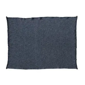 STORIED HOME Stonewashed Bouclé Cotton Blend Throw - Grey