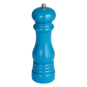 STORIED HOME Rubberwood Elegance Pepper Mill - Blue