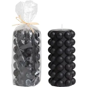 STORIED HOME Unscented Hobnail Pillar Candle