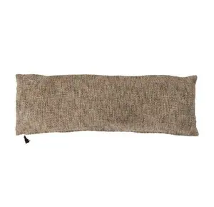 STORIED HOME Mélange Cotton Blend Bouclé Lumbar Pillow - Grey