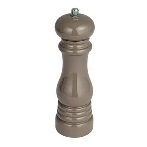 STORIED HOME Rubberwood Elegance Pepper Mill - Grey