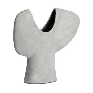 STORIED HOME Y Shaped Terra-cotta Abstract Vase - Grey