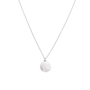 SPERO LONDON Baroque Pearl Pendant Necklace - Silver