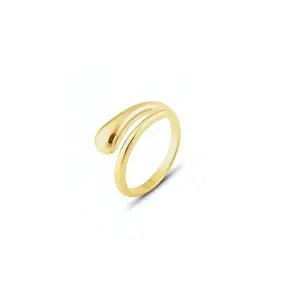 SPERO LONDON Signature Sterling Snake Stacking Ring - Gold