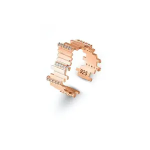SPERO LONDON Bar Sterling Ring - Rose Gold