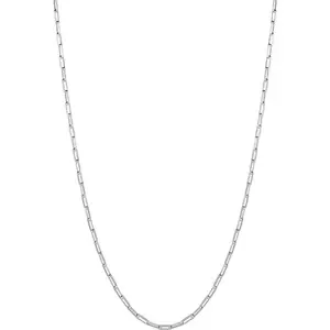 SPERO LONDON Rectangular Link Chain Sterling Necklace - Silver