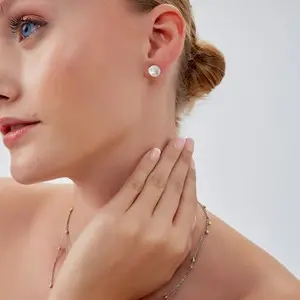SPERO LONDON Baroque Pearl Stud Earrings