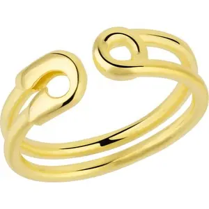 SPERO LONDON Sterling Safety Pin Ring - Gold