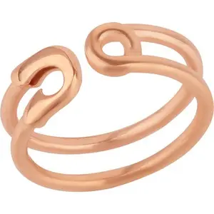 SPERO LONDON Sterling Safety Pin Ring - Rose Gold