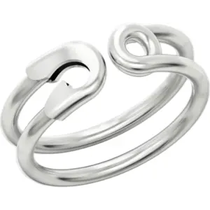 SPERO LONDON Sterling Safety Pin Ring - Silver