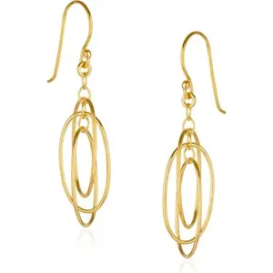SPERO LONDON Nested Loop Drop Earrings - Gold