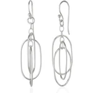 SPERO LONDON Spero London Nested Loop Drop Earrings Silver