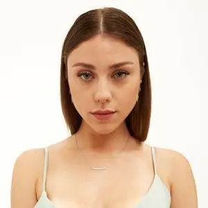 SPERO LONDON Sterling Concave Bar Necklace - Silver