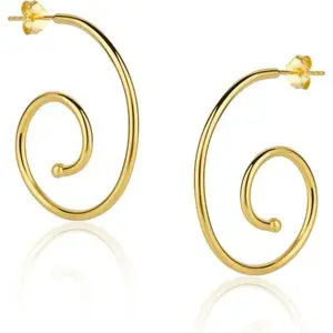 SPERO LONDON Spiral Sterling Stud Earrings - Gold