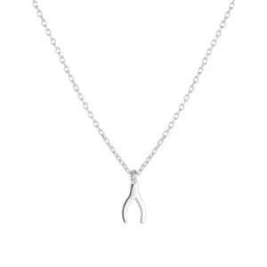 SPERO LONDON Sterling Mini Wishbone Pendant Necklace - Silver