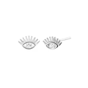 SPERO LONDON Eye Stud Earrings - Silver