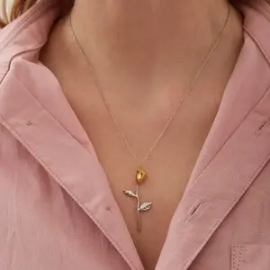SPERO LONDON Rose Sterling Necklace - Silver
