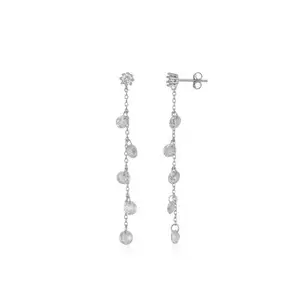 SPERO LONDON Drop Crystal Sterling Earrings - Silver