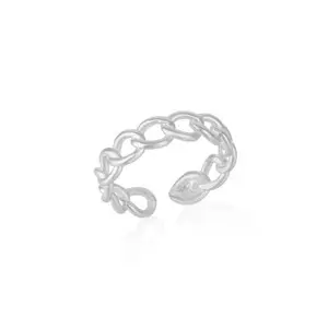SPERO LONDON Sterling Chain Link Ring - Silver