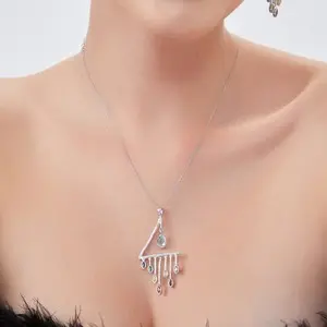 SPERO LONDON Rainbow Rain Drop Necklace