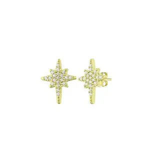 SPERO LONDON Northern Star Sterling Stud Earrings - Gold