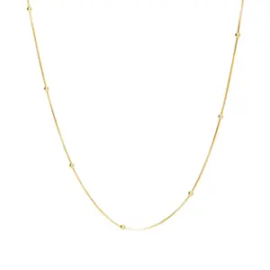 SPERO LONDON Italian Beaded Satellite Necklace - Gold