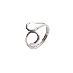 SPERO LONDON Intercepting Circles Ring - Silver