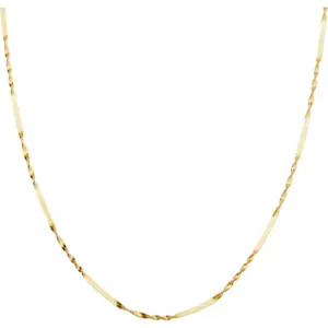 SPERO LONDON Half Twisted Singapore Chain Necklace - Gold