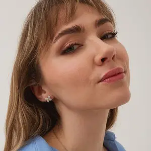 SPERO LONDON Bowtie Sterling Zirconia Stud Earrings