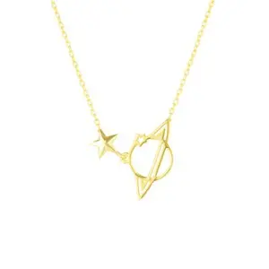 SPERO LONDON Saturn Pendant Necklace - Gold