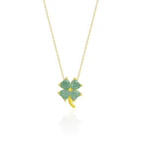 SPERO LONDON Four Leaf Clover Sterling Necklace - Gold