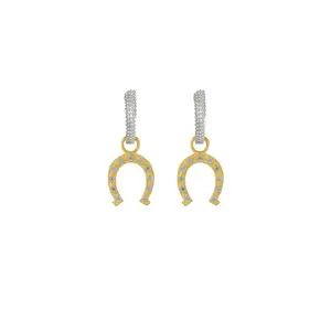 SPERO LONDON Hoop Horseshoe Earrings - Gold