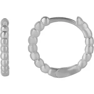 SPERO LONDON Beaded Hoop Sterling Earrings - Silver