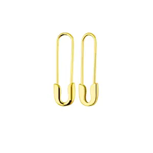 SPERO LONDON Sterling Safety Pin Drop Earrings - Gold