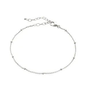 SPERO LONDON Fine Beaded Satellite Chain Bracelet - Silver