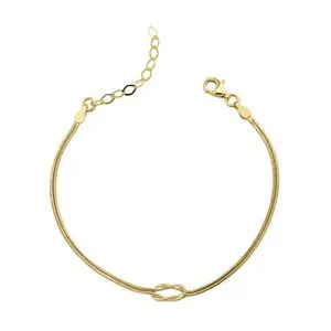SPERO LONDON Sterling Snake Chain Knot Bracelet - Gold
