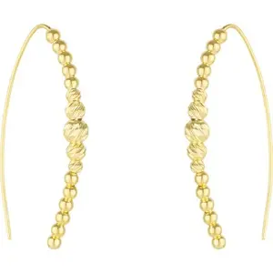 SPERO LONDON Beaded Pull Through Sterling Earrings - Gold