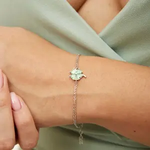 SPERO LONDON Sterling Four Leaves Clover Bracelet - Silver