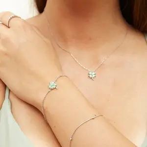 SPERO LONDON Sterling Four Leaves Clover Bracelet - Silver