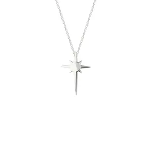 SPERO LONDON Single Star Pendant Necklace Silver