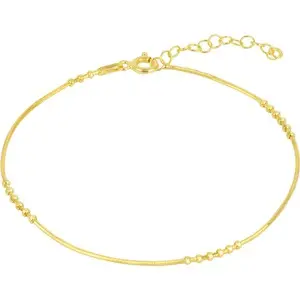 SPERO LONDON Six Beads Sterling Chain Bracelet - Gold