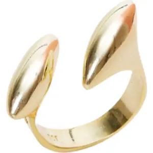 SPERO LONDON Double Marquise Sterling Adjustable Ring - Gold