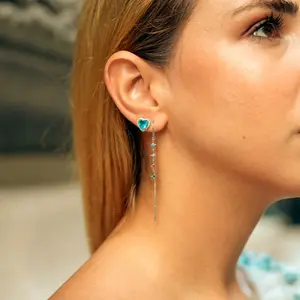 SPERO LONDON Sterling Heart Stud Earrings - Silver