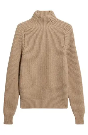 FORTELA Leona High Neck Wool Sweater - Beige