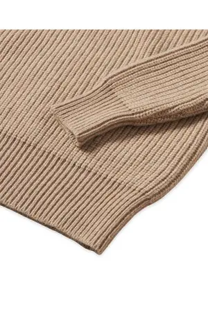 FORTELA Leona High Neck Wool Sweater - Beige