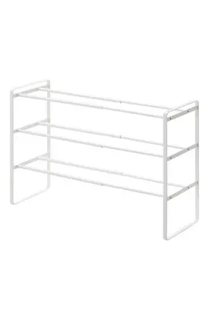 YAMAZAKI 3-tier Expandable Shoe Rack - White